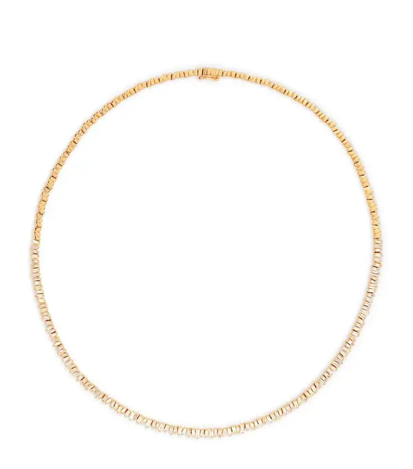 SUZANNE KALAN Classic Diamond Tennis Necklace - Gold