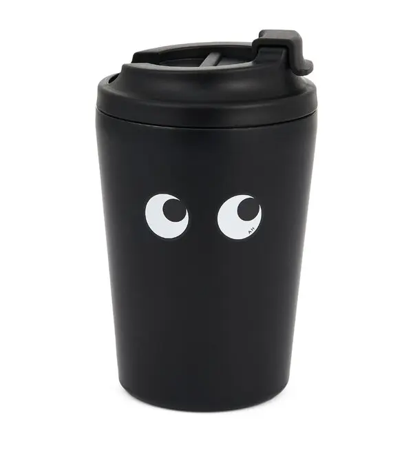 ANYA HINDMARCH Stainless Steel Eyes Travel Cup - Black