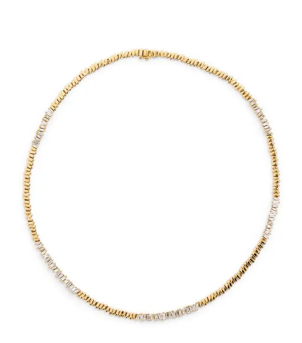 SUZANNE KALAN Golden Age Diamond Tennis Necklace - Gold