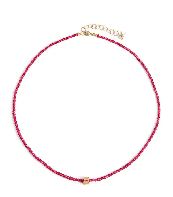 SUZANNE KALAN Infinite Spinel Beaded Necklace - Rose Gold