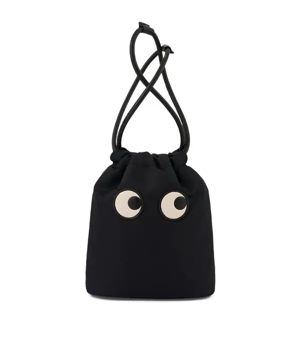 ANYA HINDMARCH Econyl Eyes Drawstring Pouch - Black
