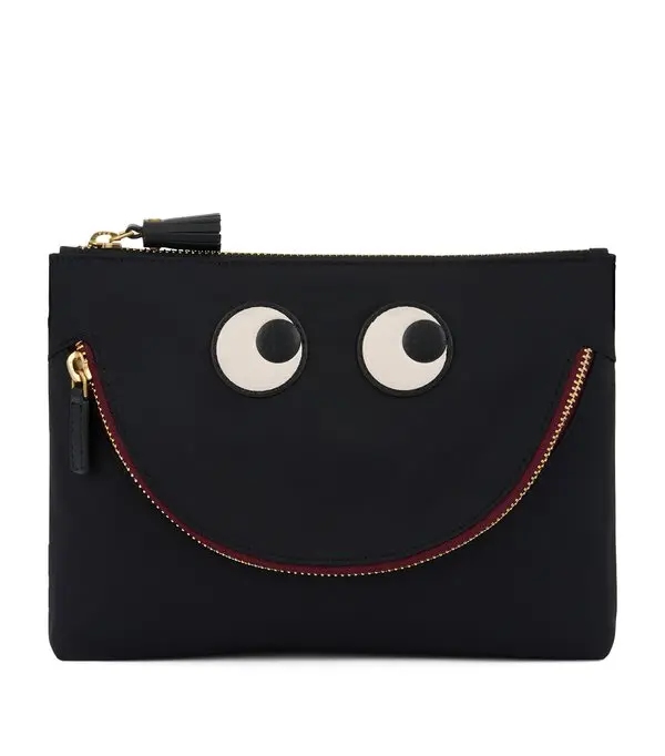 ANYA HINDMARCH Econyl Happy Eyes Pouch - Black