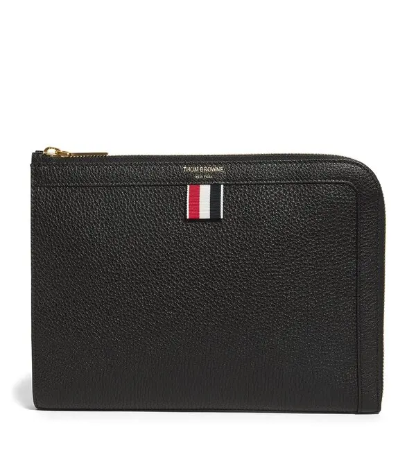 Thom Browne Mini Leather Folio - Black