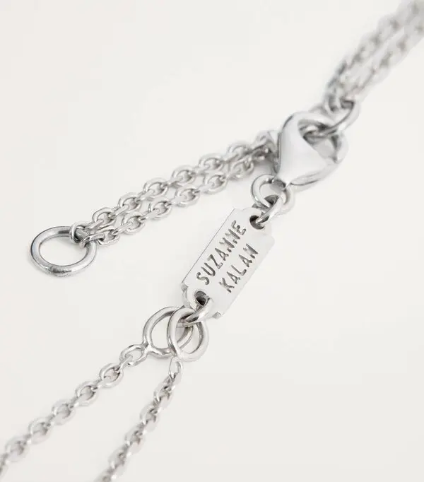 SUZANNE KALAN Gold And Diamond Bar Bracelet - White