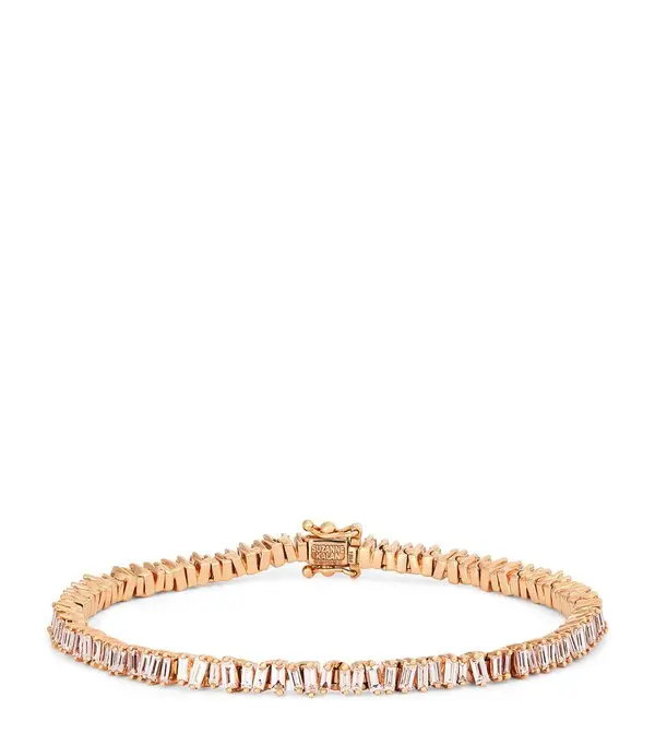 SUZANNE KALAN Mini Diamond Tennis Bracelet - Rose Gold