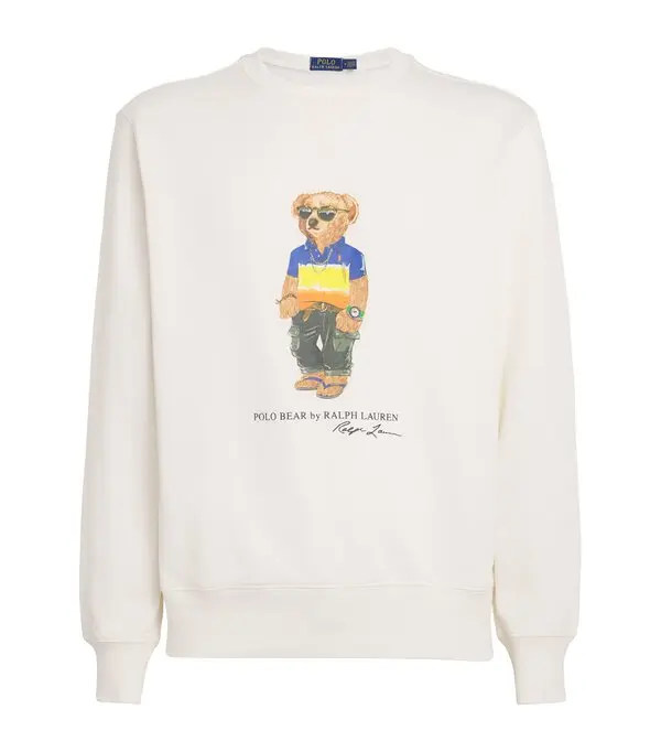 Polo Ralph Lauren Cotton-blend Polo Bear Sweatshirt - White