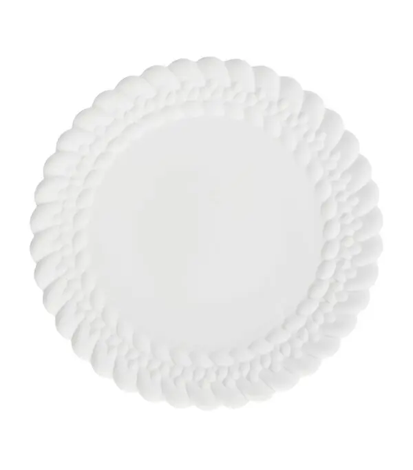 Christofle Babylone Porcelain Plate - White