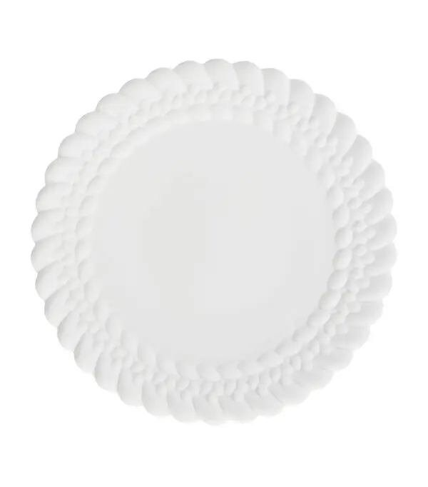 Christofle Babylone Porcelain Plate - White