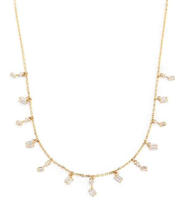 SUZANNE KALAN Classic Fireworks Cascade Diamond Necklace - Gold