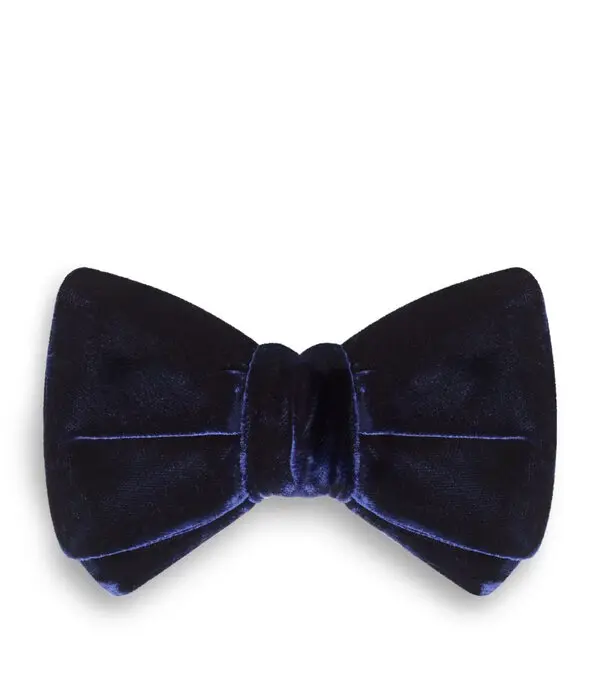 TOM FORD Velvet Pre-tied Bow Tie - Blue