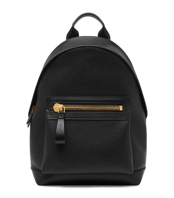 TOM FORD Grained Leather Buckley Backpack - Black