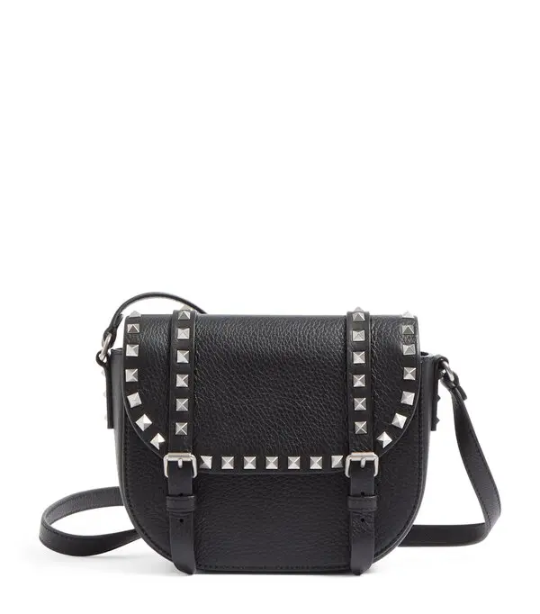 Valentino Garavani Small Rockstud Messenger Bag - Black