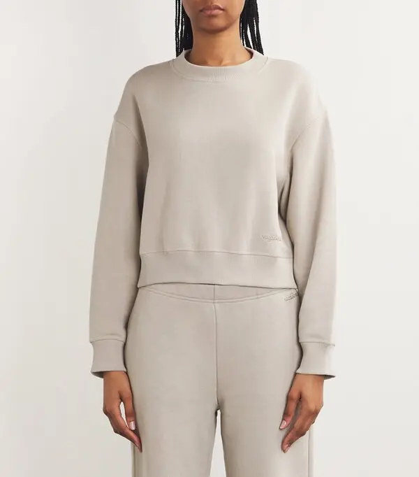 Rag & Bone Terry Cloth Cropped Sweatshirt - Beige