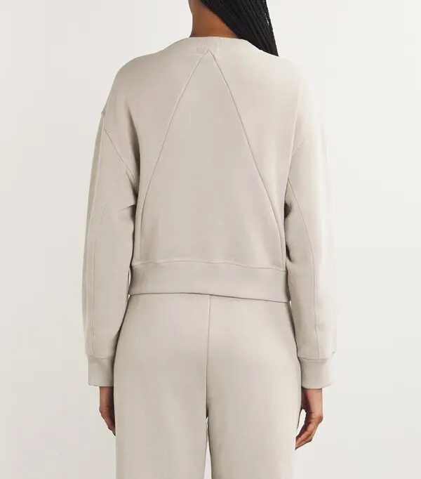 Rag & Bone Terry Cloth Cropped Sweatshirt - Beige