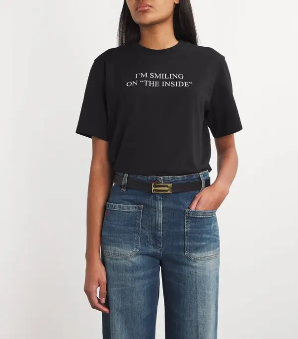 Victoria Beckham Leather B-buckle Waist Belt - Black