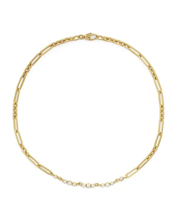 JADE TRAU Yellow And Diamond Paige Chain Necklace - Gold