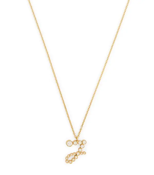 Sophie Bille Brahe Diamond Soprano 'j' Necklace - Gold