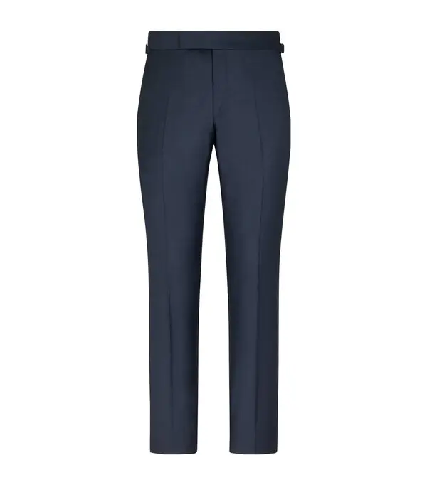 TOM FORD Wool Super 110s Sharkskin Shelton 2-piece Suit - Navy