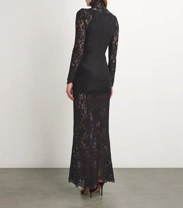 paco rabanne long sleeve dress Rabanne Long Dress Black