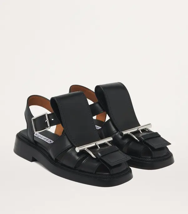 Alexander McQueen Leather Caged T-bar Sandals