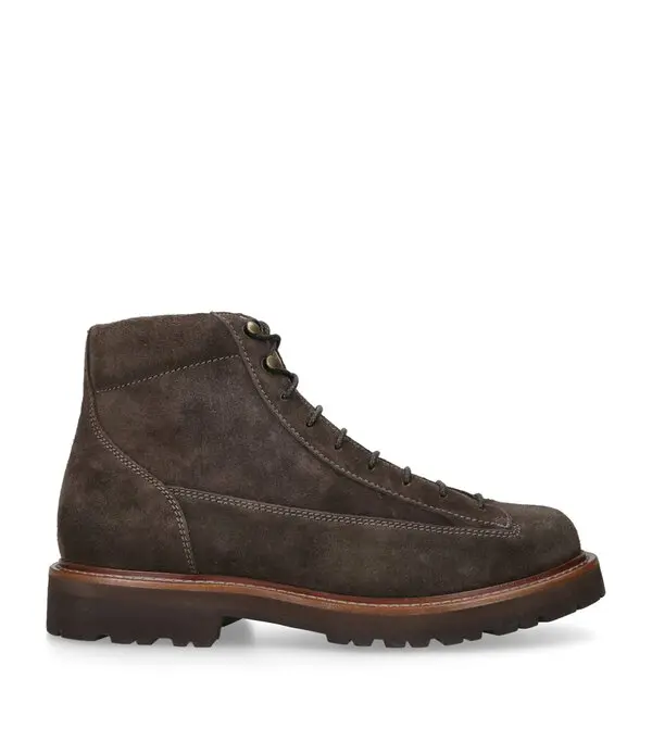 Brunello Cucinelli Suede Hiker Boots - Brown