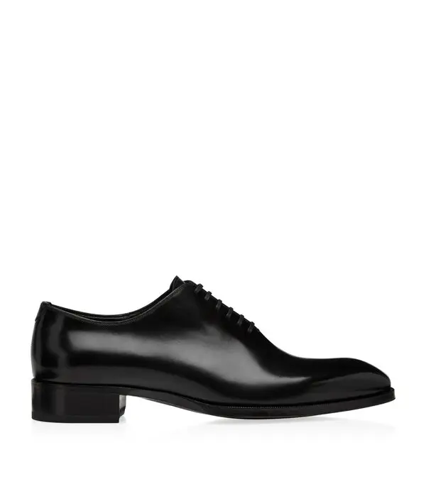 TOM FORD Burnished Leather Elkan Lace-up Shoes - Black