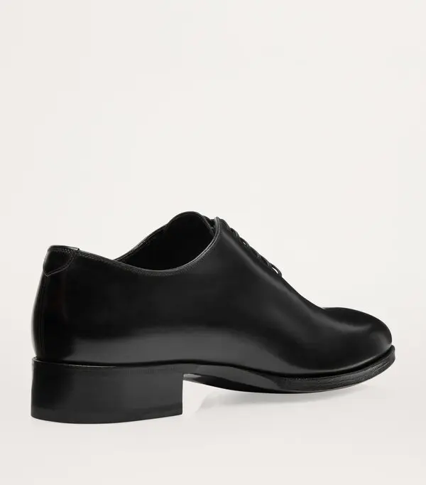 TOM FORD Burnished Leather Elkan Lace-up Shoes - Black