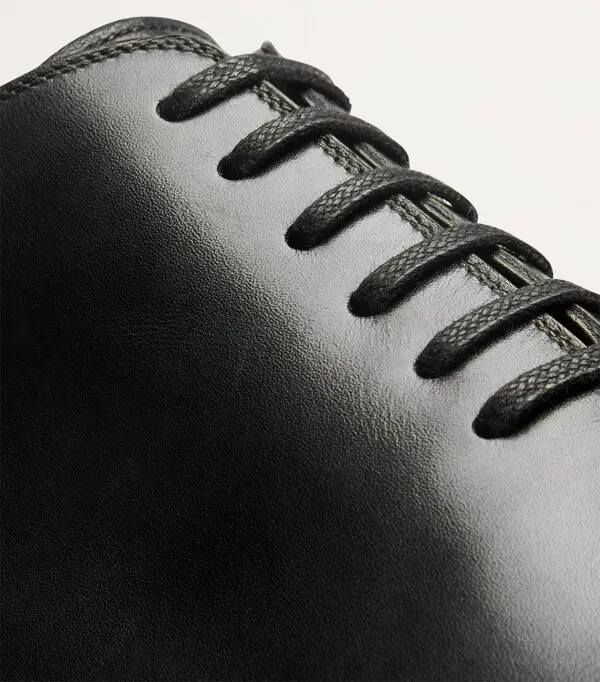 TOM FORD Burnished Leather Elkan Lace-up Shoes - Black