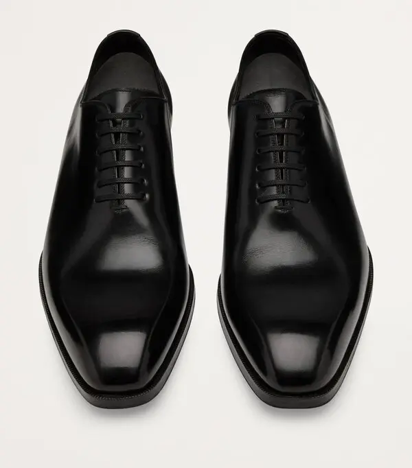 TOM FORD Burnished Leather Elkan Lace-up Shoes - Black