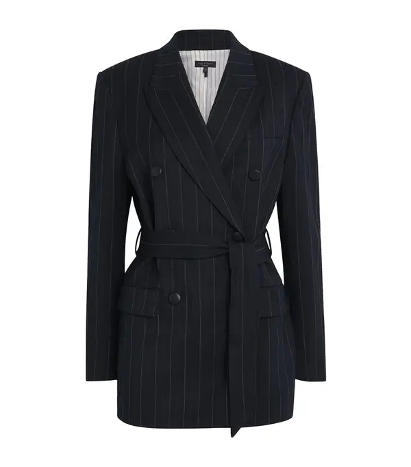 Rag & Bone Virginia Belted Blazer - Navy