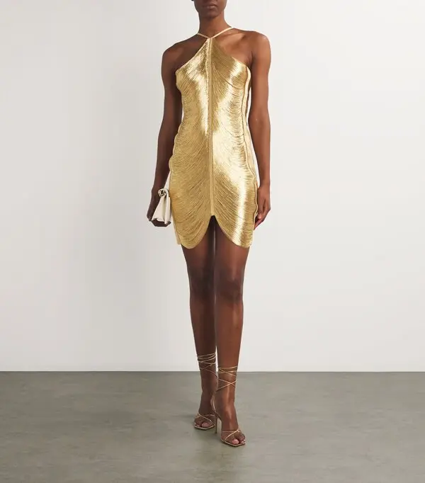 cult gaia mara dress gold Thread of Gold Dress – trace of thread main image 0