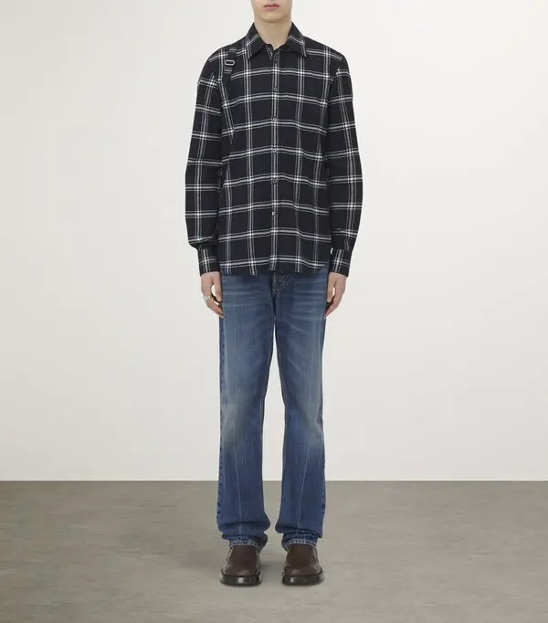 Alexander Mcqueen Twin Needle Harness Shirt - Black