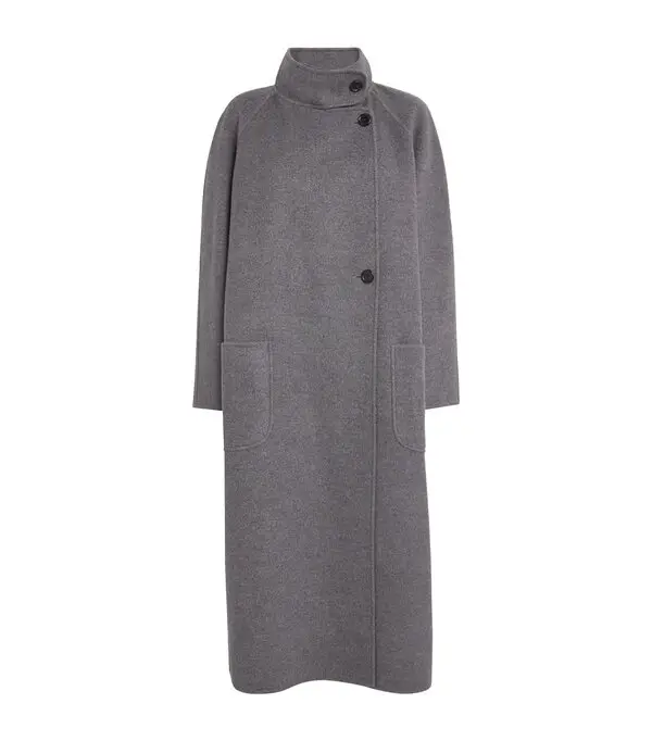 Thom Browne Wool-cashmere High-neck Overcoat