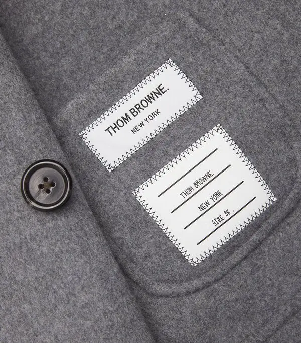 Thom Browne Wool-cashmere High-neck Overcoat