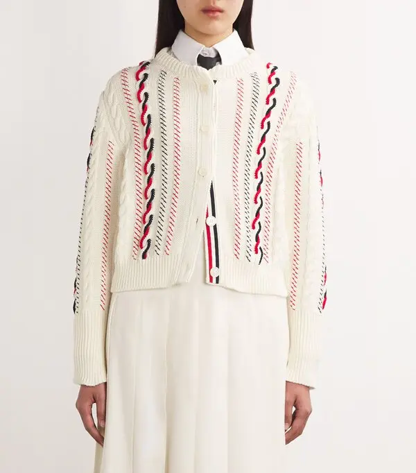 Thom Browne Cotton Crochet Cardigan