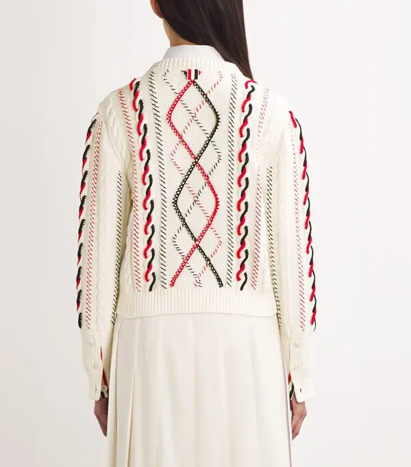 Thom Browne Cotton Crochet Cardigan