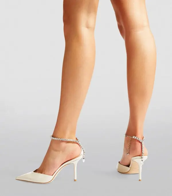 JIMMY CHOO Saeda 85 Patent Pumps