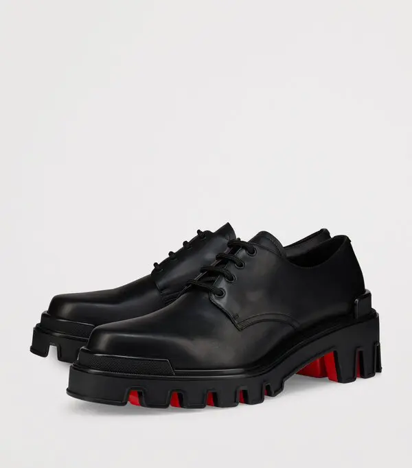 CHRISTIAN LOUBOUTIN Trott Dune Leather Derby Shoes