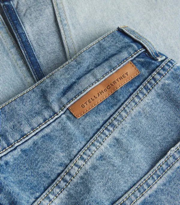 Stella McCartney Organic Denim Split Midi Skirt - Blue