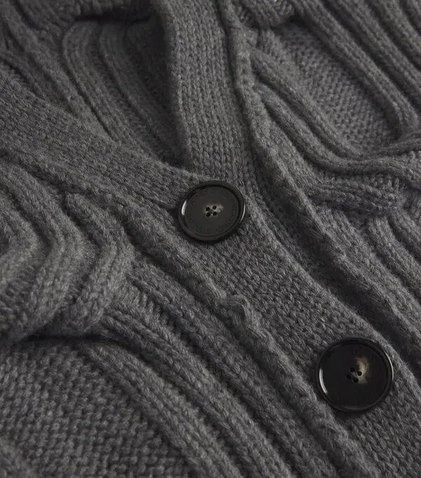 Stella McCartney Virgin Wool Falabella Cardigan - Grey
