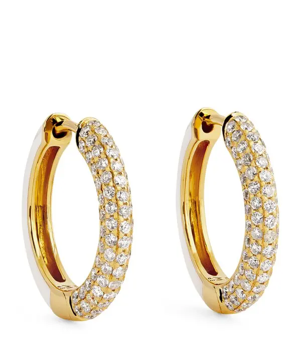EMILY P. WHEELER Yellow Diamond, And Enamel Hoop Earrings - Gold