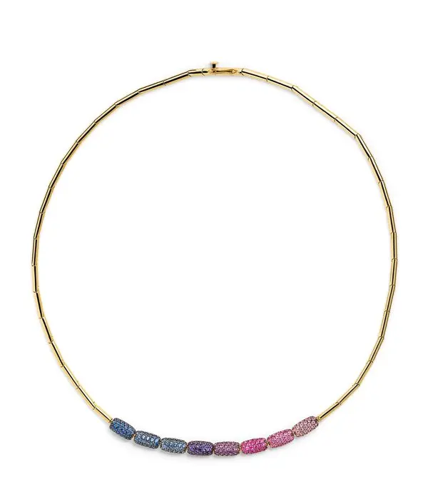 EMILY P. WHEELER Barrel Sapphire Necklace - Gold