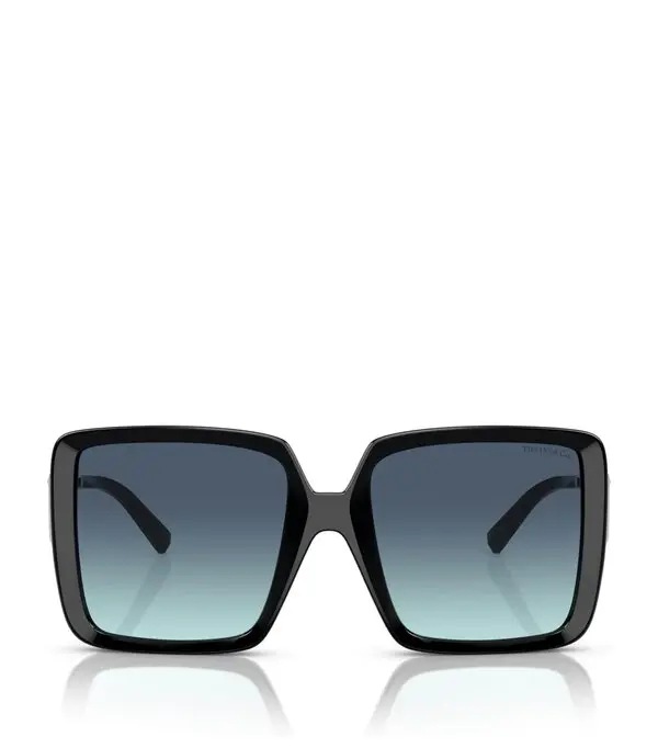 Tiffany & Co. Injected Square Oversized Sunglasses In Black  display picture 1