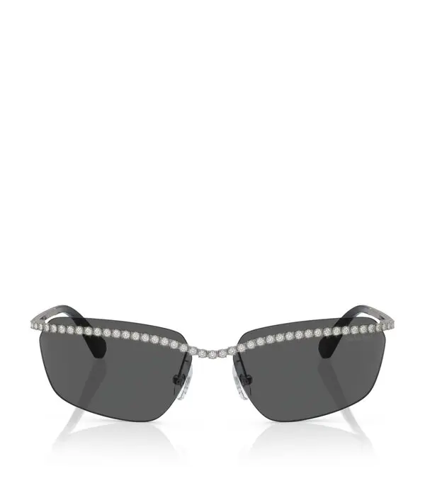 SWAROVSKI Sk7001 Embellished Sunglasses - Grey