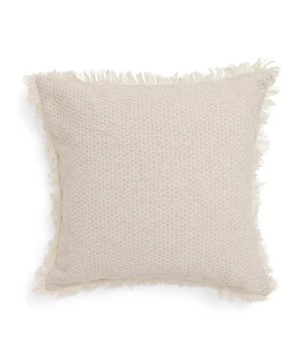 PETER REED Textured Fringe Torcello Cushion - Neutral