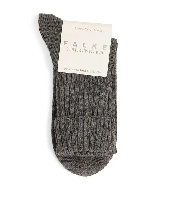 Falke Striggings Ribbed Socks - Grey