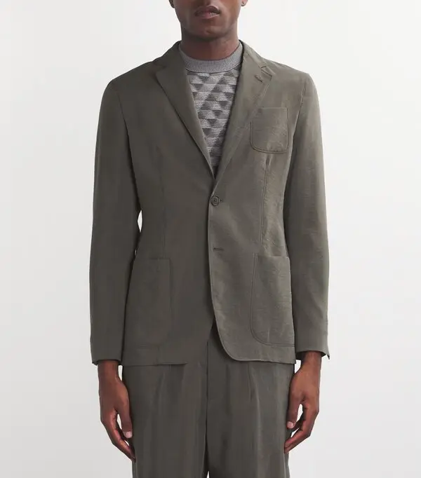 Giorgio Armani Silk-blend Upton Blazer