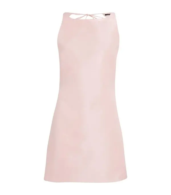 Maje Open-Back Mini Dress In Pink - 30% Off | Editorialist