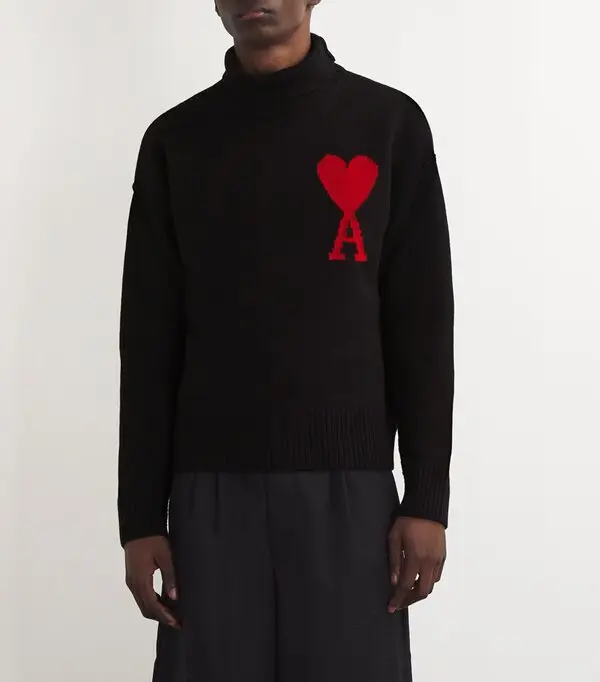 Ami Merino Wool Sweater - Black