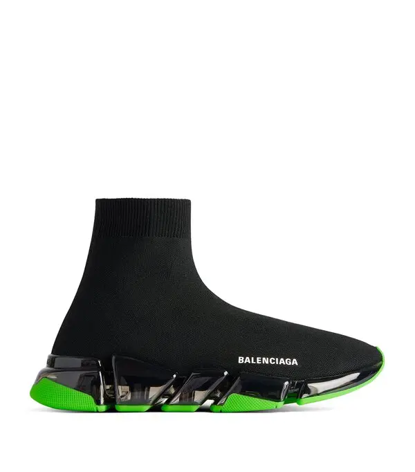 Balenciaga Clear Sole Speed 2.0 Sneakers - Black